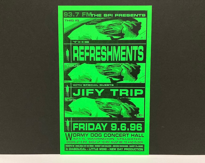 The Refreshments Poster Vintage 1996 Live Concert Fizzy Fuzzy Big ...
