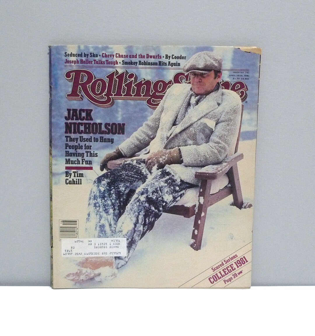 Jack Nicholson - Rolling Stone Magazine - April 16, 1981 - Issue 341 ...