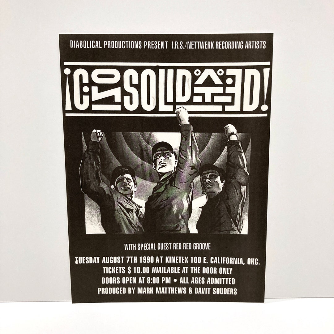 Consolidated Poster - Myth of Rock Tour August 7, 1990 / IRS Nettwerk ...