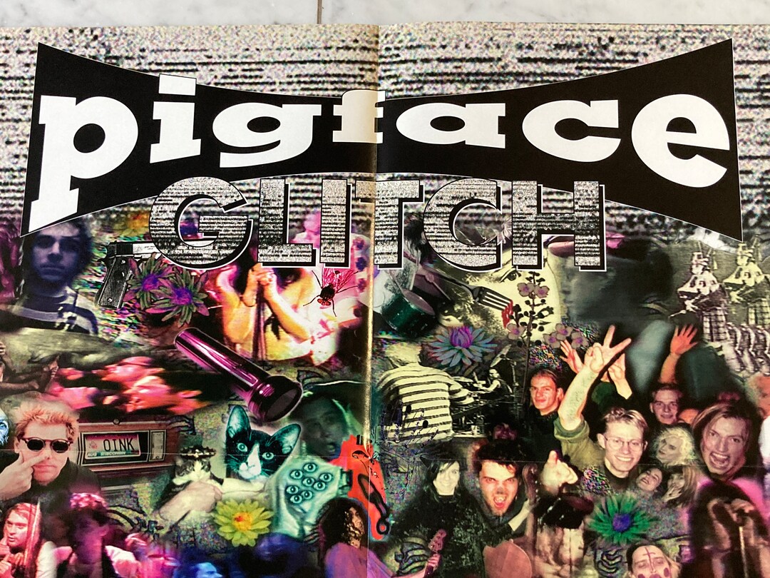 Pigface Glitch Poster 1992 - Original, Vintage - Martin Atkins Chris ...