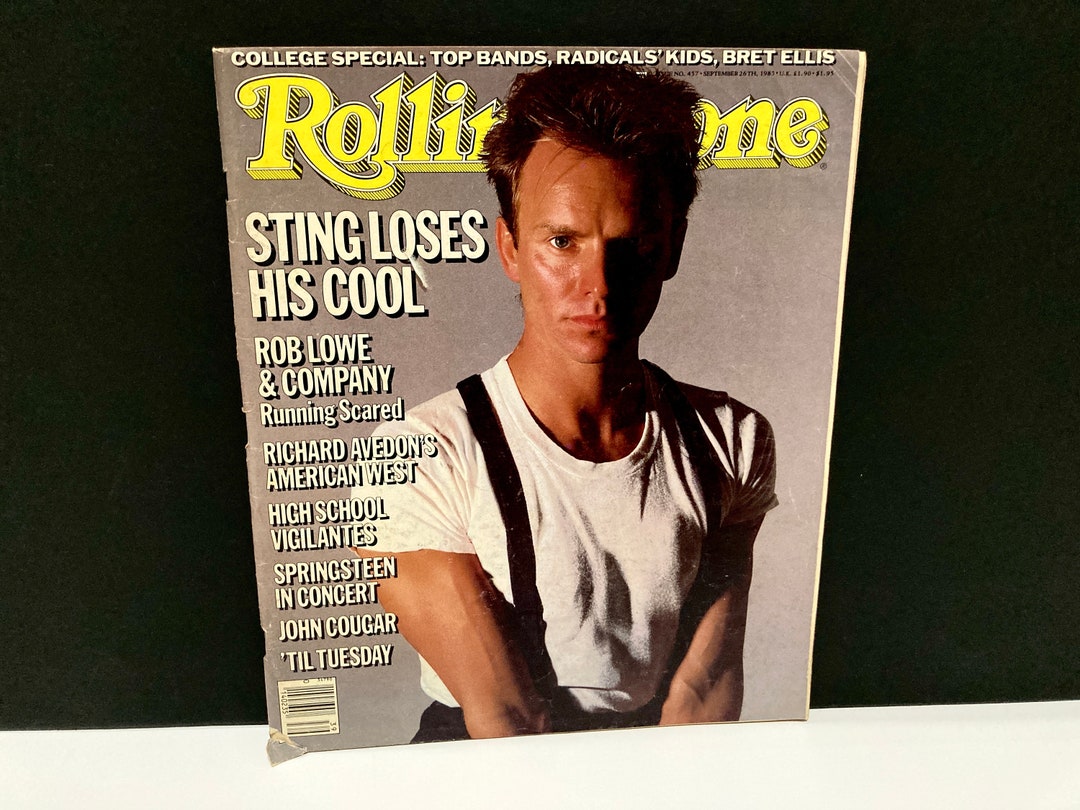 Sting Rolling Stone Magazine - Vintage September 26, 1985 - Issue 457 ...