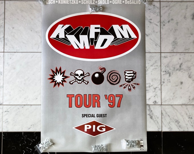 KMFDM Symbols Concert Tour Poster Vintage 1997 Wax Trax! Records Store ...