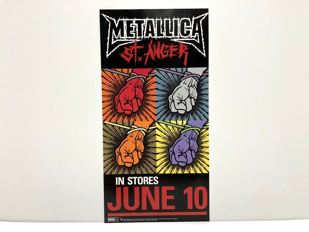 Vintage 2003 Metallica St. Anger Poster - Heavy Metal Band / James ...