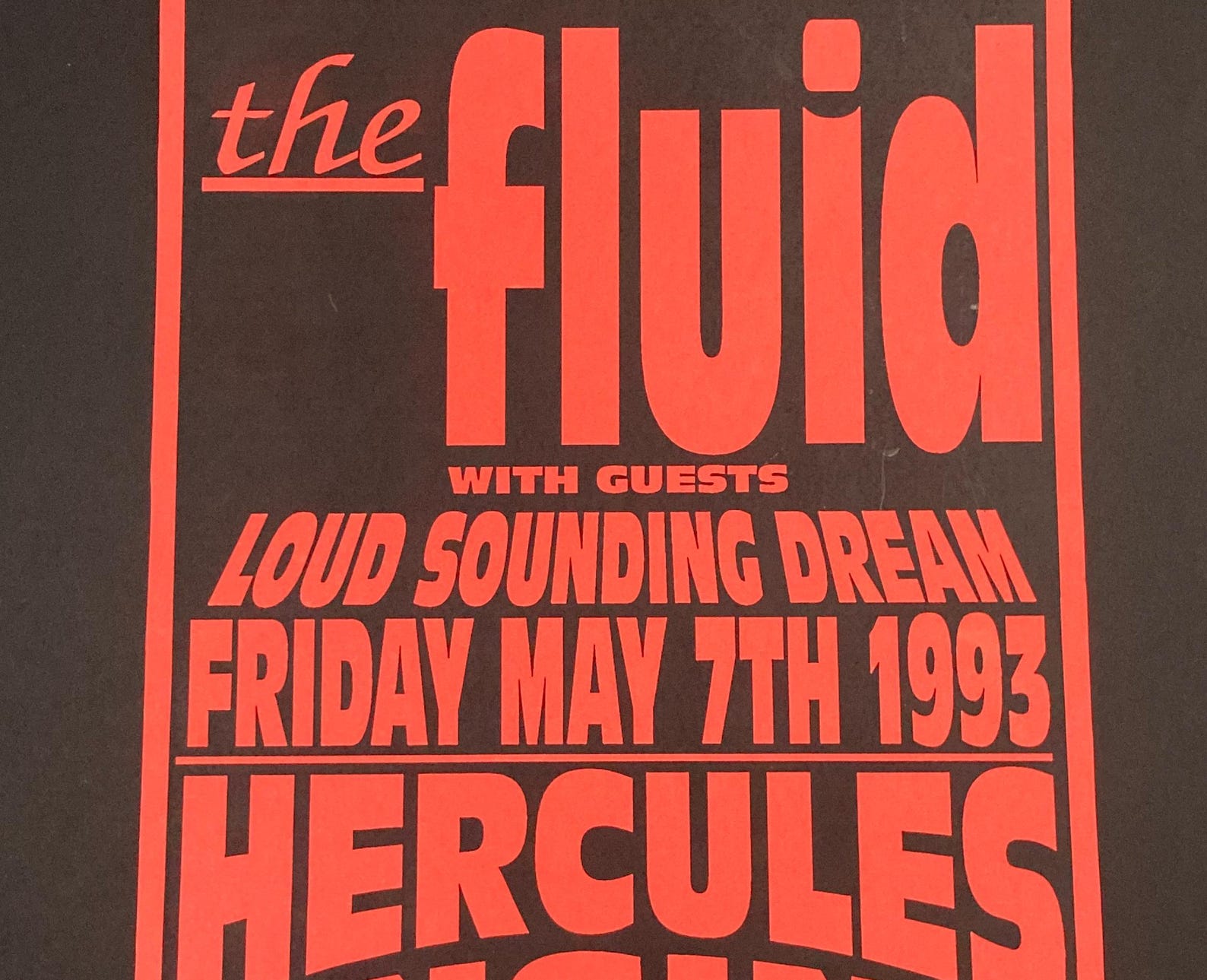 The Fluid Poster - May 7, 1993 Concert / Punk Rock Band Tour With Loud ...