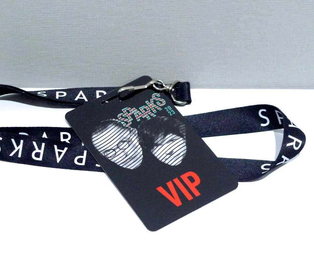 Sparks VIP Pass Lanyard - Original - Ron and Russel Mael Band Fan Club ...