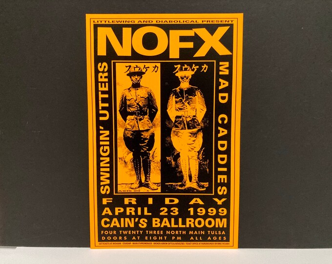 NOFX Poster April 23 1999 Concert Tour / California Punk Rock Band ...