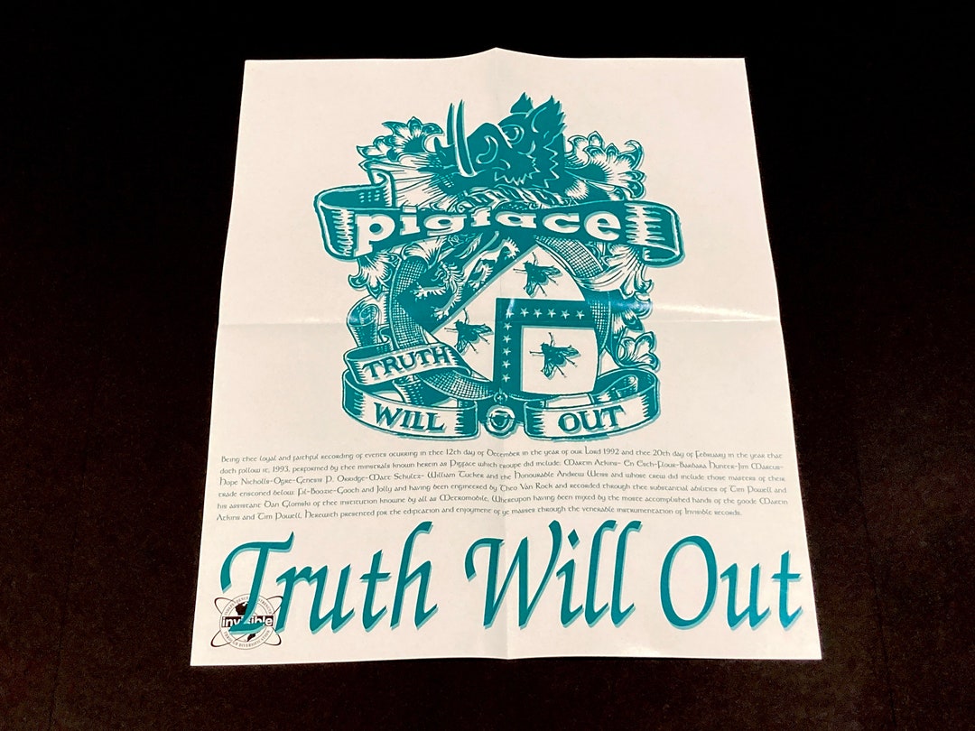 Pigface Original Poster - Truth Will Out 1993 - Genesis P-orridge ...