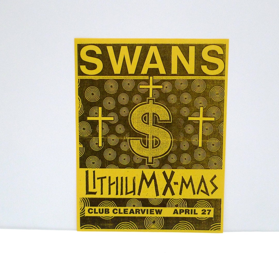 Swans Flyer / Small Poster 4/27/88 - Love Will Tear Us Apart Tour ...