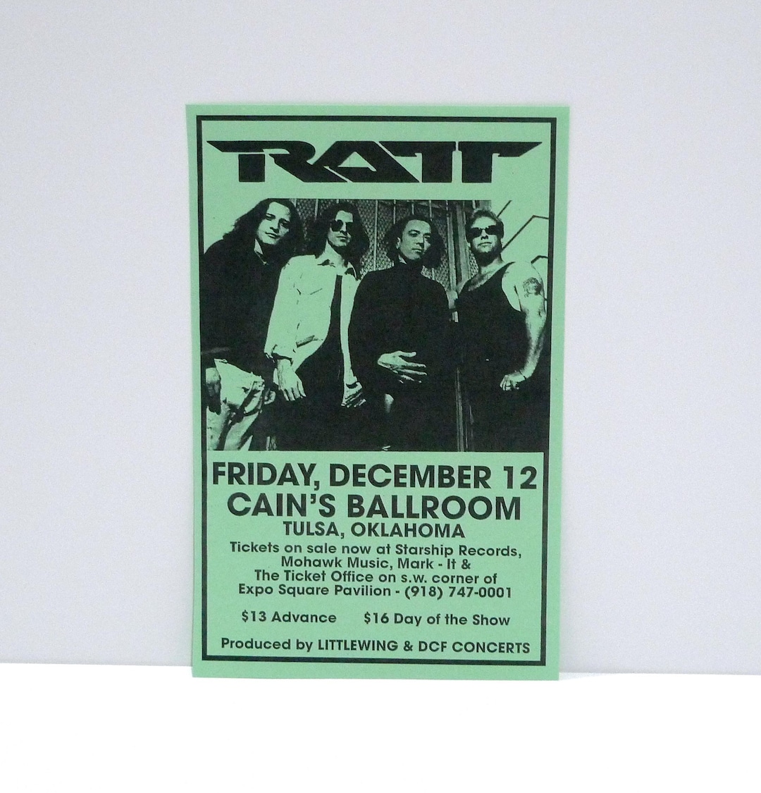RATT Flyer / Small Mini Poster 1997 Vintage December 12, 1997 Concert ...