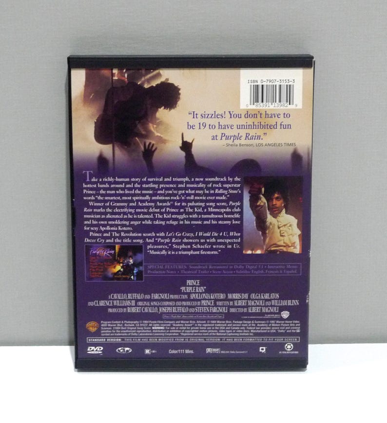 Prince - Purple Rain DVD - Apollonia 6, Morris Day, the Revolution ...