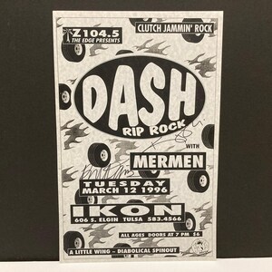 Dash Rip Rock Autographed Poster - March 12, 1996 Concert / Ikon Club ...