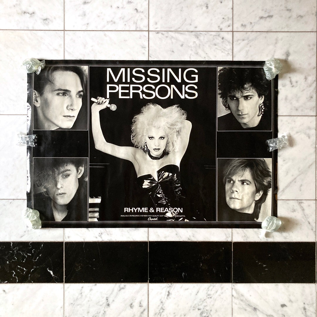 Missing Persons Original Poster From Capitol Records for Rhyme & Reason - Vintage 1984, Dale and ...