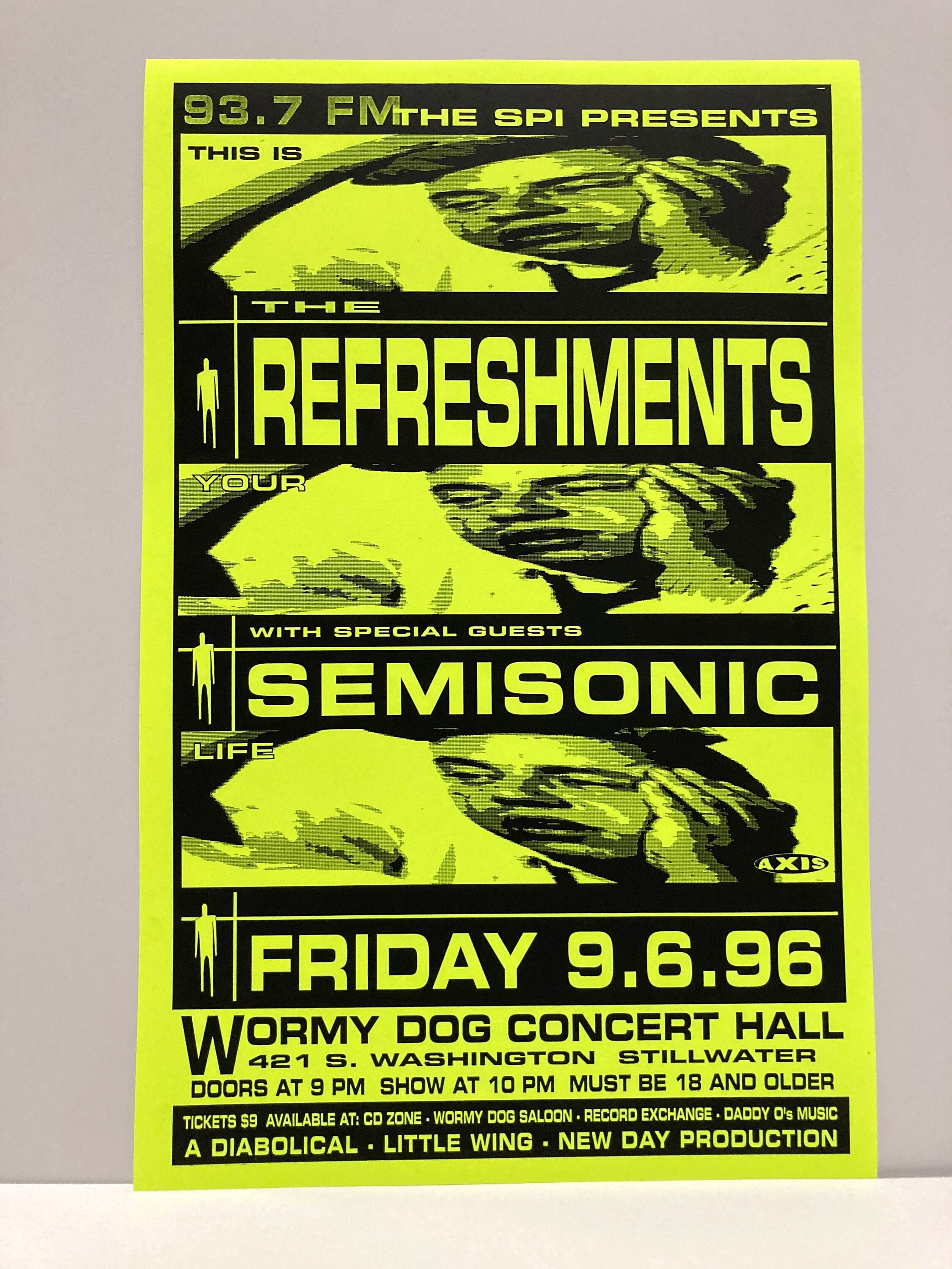 The Refreshments Poster Vintage September 6, 1996 Concert Semisonic ...