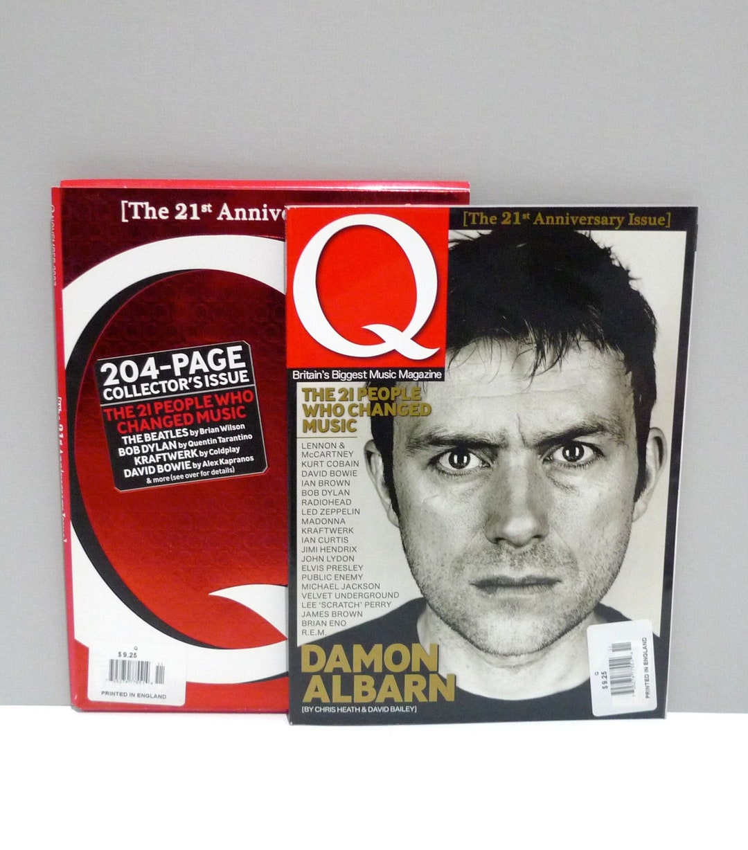 Q Magazine - Damon Albarn Cover - 21st Anniversary Issue / Slipcase ...