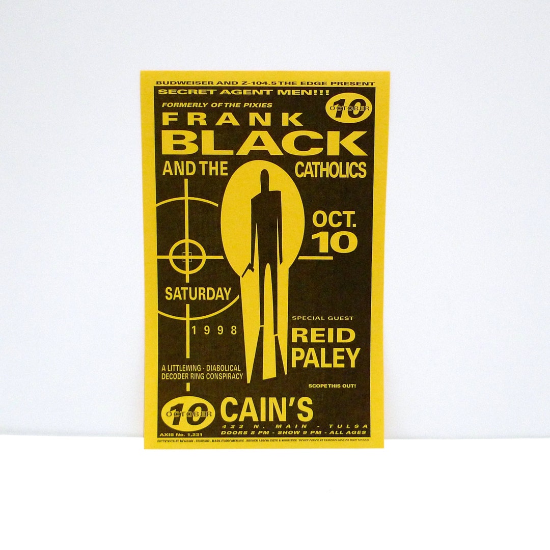 Frank Black and the Catholics Flyer / Small Mini Poster 1998 Vintage ...