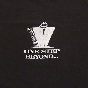 Madness T Shirt One Step Beyond Ska Band 2 Tone Record Label White Logo ...