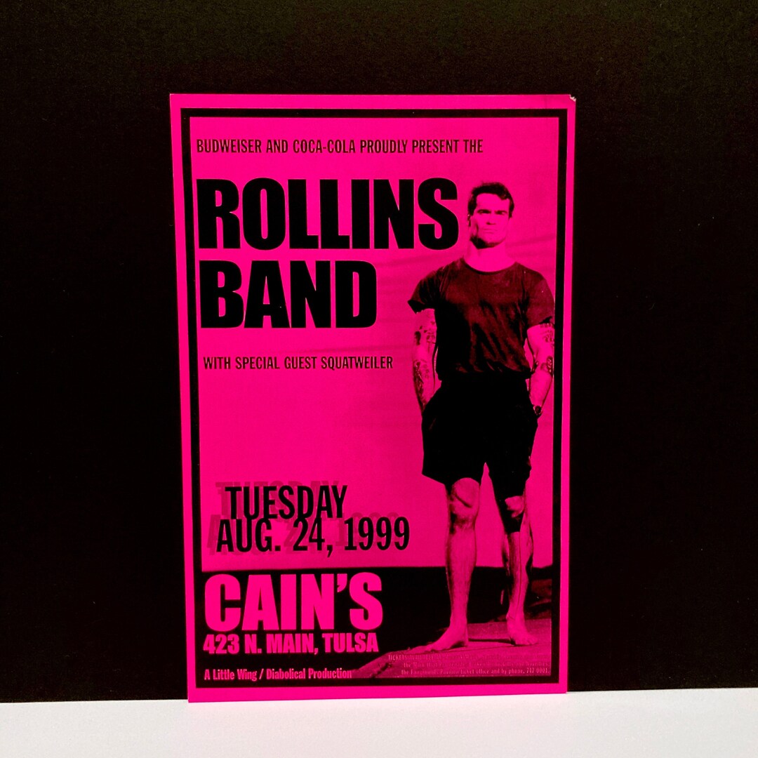 Henry Rollins Band Poster August 24, 1999 Concert With Squatweiler ...
