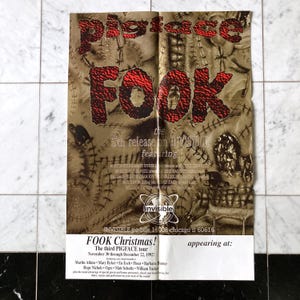 Pigface Fook Poster - Vintage 1992 - Martin Atkins / Chris Connelly ...