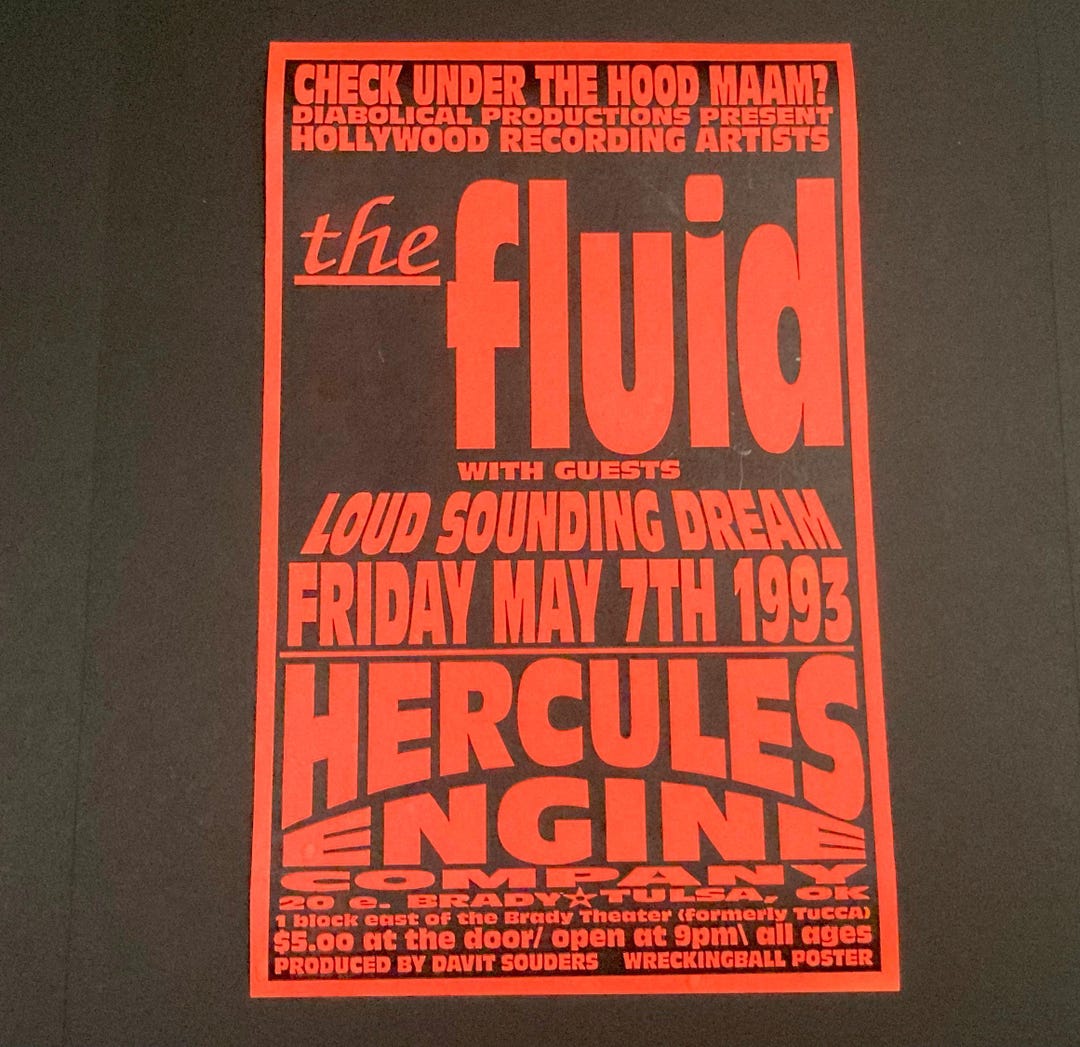 The Fluid Poster - May 7, 1993 Concert / Punk Rock Band Tour With Loud ...