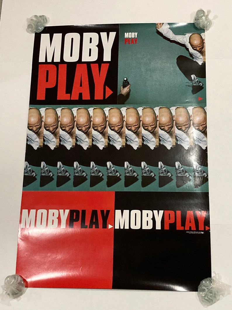 Moby Play Poster 2-sided Vintage 1999 Record Store Display - Etsy