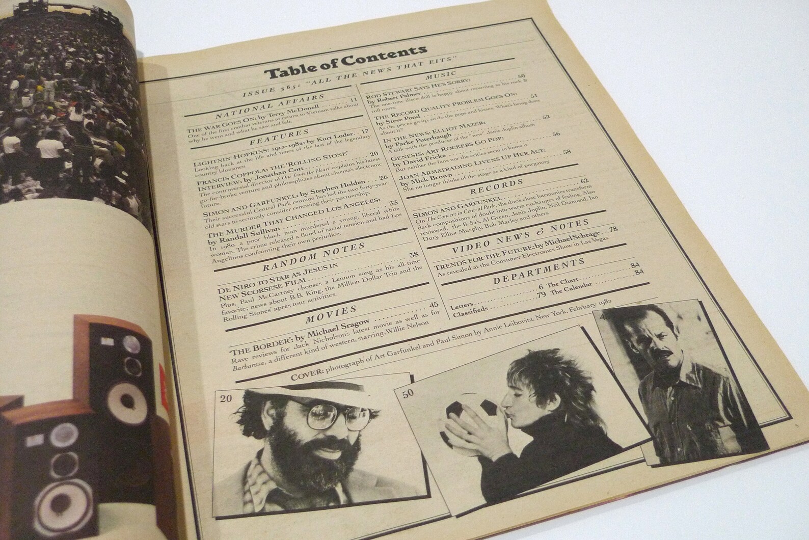 Simon and Garfunkel - Rolling Stone Magazine - March 18, 1982 - Issue ...
