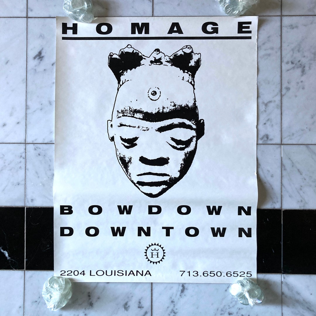 Homage Night Club Poster Vintage Late 80's Early 90's Houston Texas ...