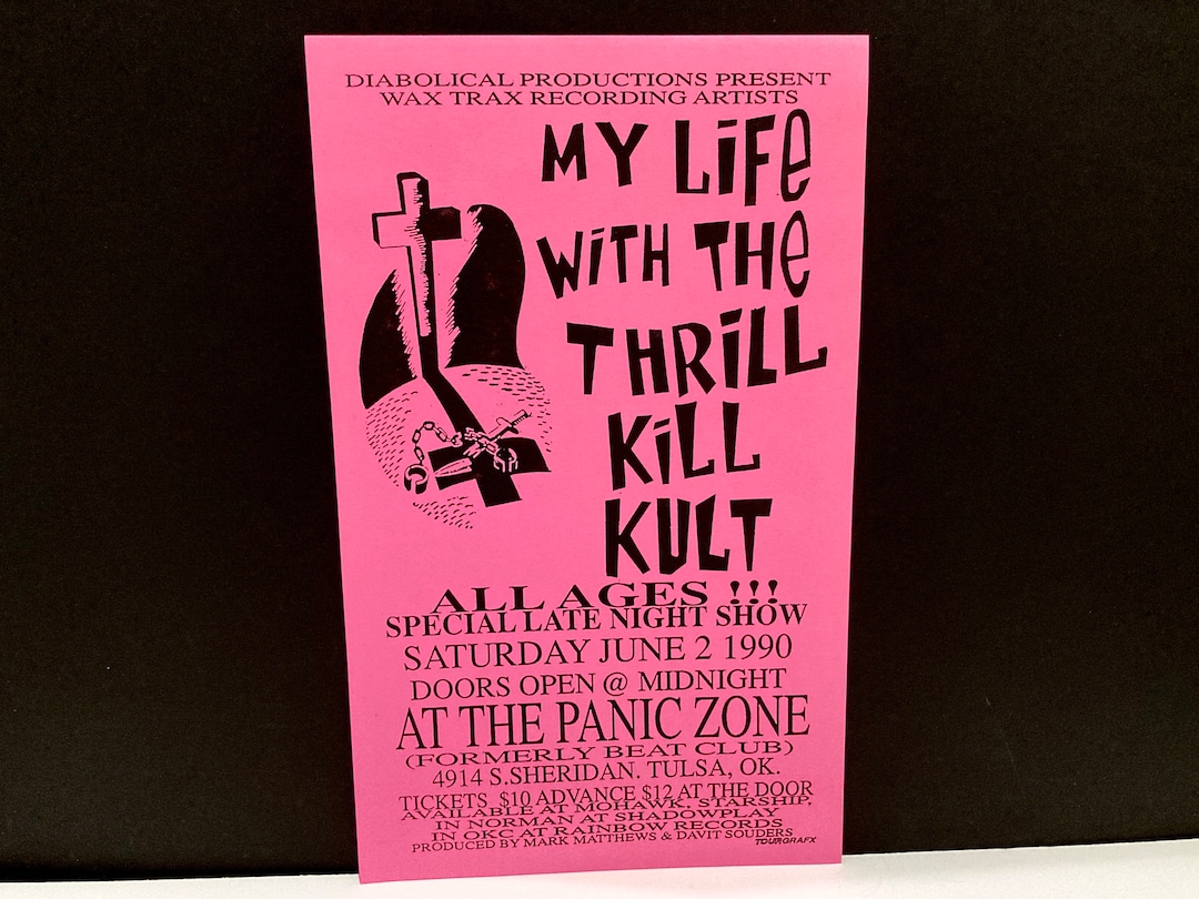 My Life With the Thrill Kill Kult Poster - June 2, 1990 Concert / Panic ...
