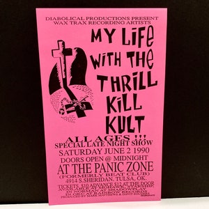 My Life With the Thrill Kill Kult Poster - June 2, 1990 Concert / Panic ...