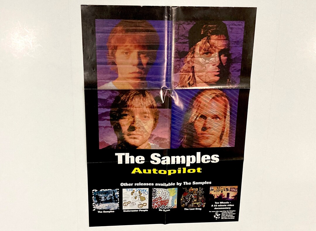 The Samples Autopilot Poster Vintage 1994 Andy Sheldon Sean Kelly Jeep ...