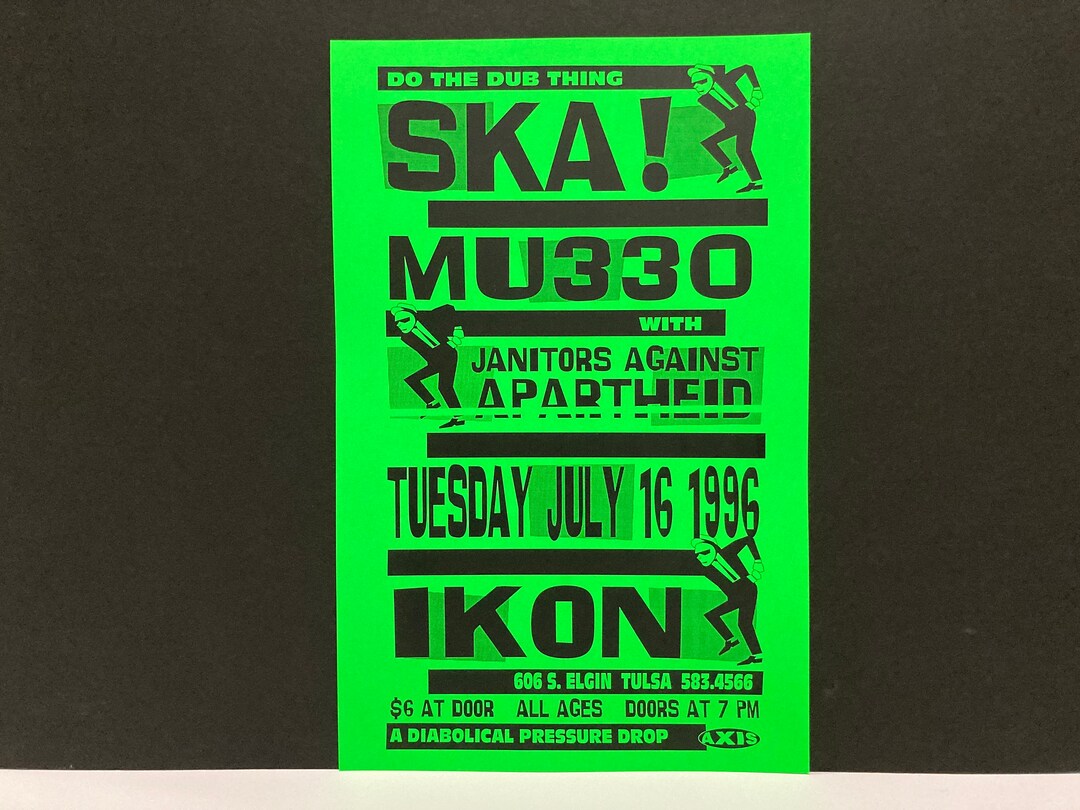 MU330 Ska Poster - Chumps on Parade Tour Vintage July 16, 1996 Reggae ...