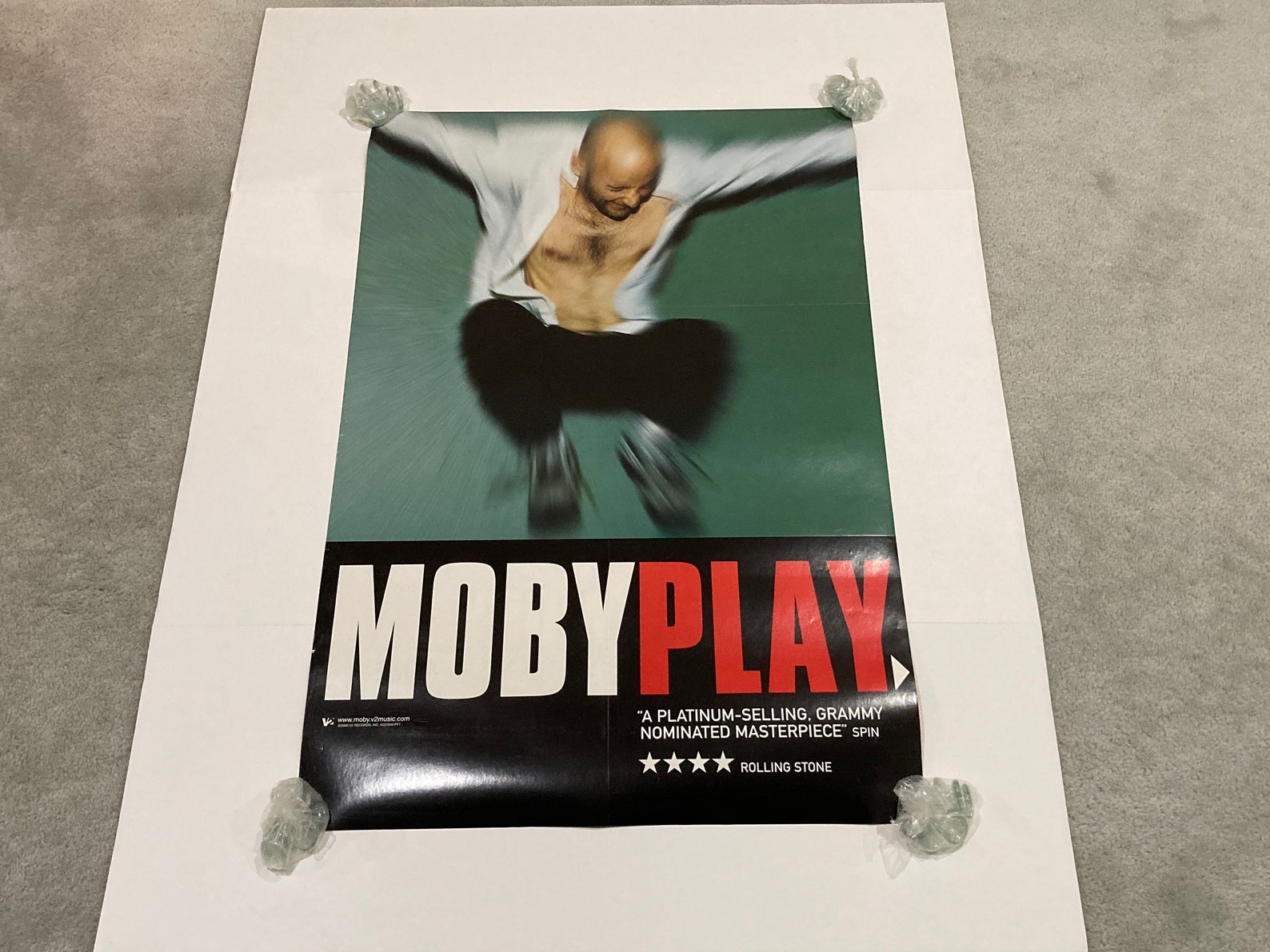 Moby Play Poster 2-sided Vintage 1999 Record Store Display - Etsy