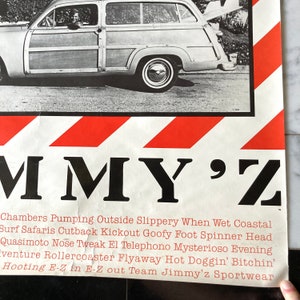 Jimmy'z Sportswear Poster Vintage 1980's Jimmy Ganzer Surfer Artist ...