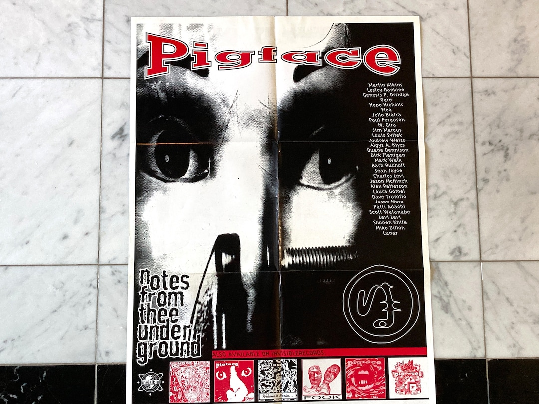 Pigface Original Poster - Notes From Thee Underground - Vintage 1994 ...