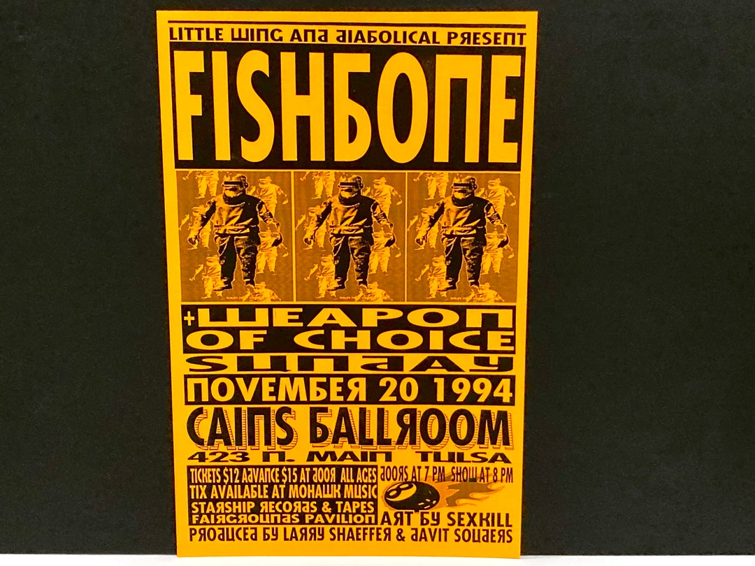 Fishbone Poster Live Concert Give a Monkey a Brain Tour - Etsy