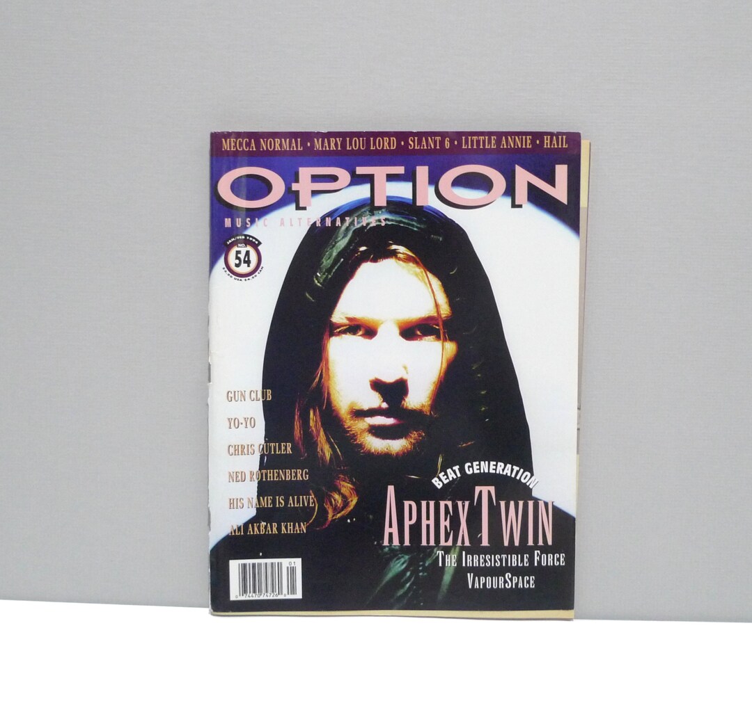Aphex Twin Option Magazine January Feb 1994 Issue 54 / Ali Akbar Khan ...