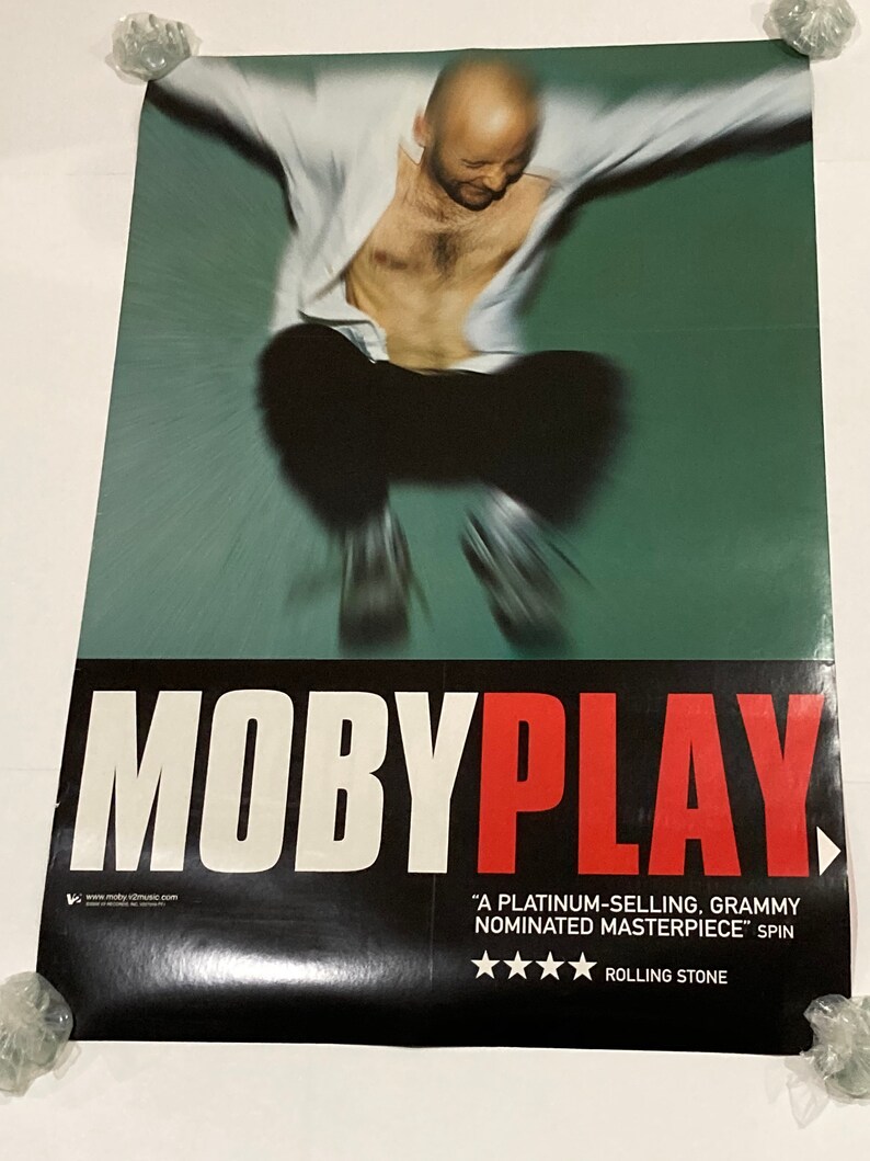 Moby Play Poster 2-sided Vintage 1999 Record Store Display - Etsy