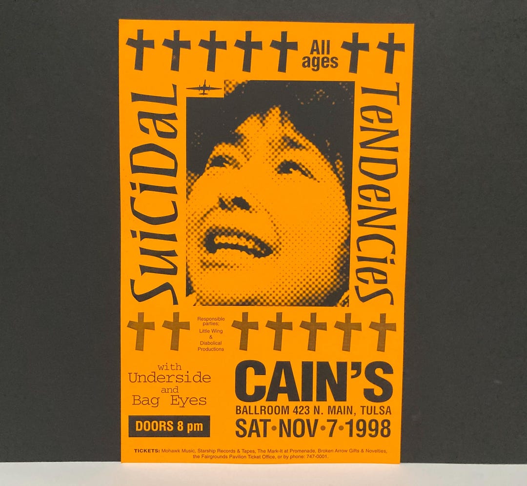 Suicidal Tendencies Poster - November 7, 1998 Freedumb Tour Concert ...