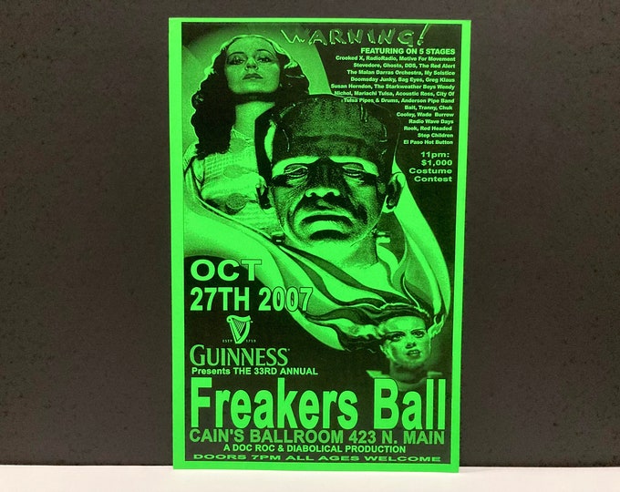 Halloween Party Freakers Ball Poster Cains Ballroom Tulsa OK ...