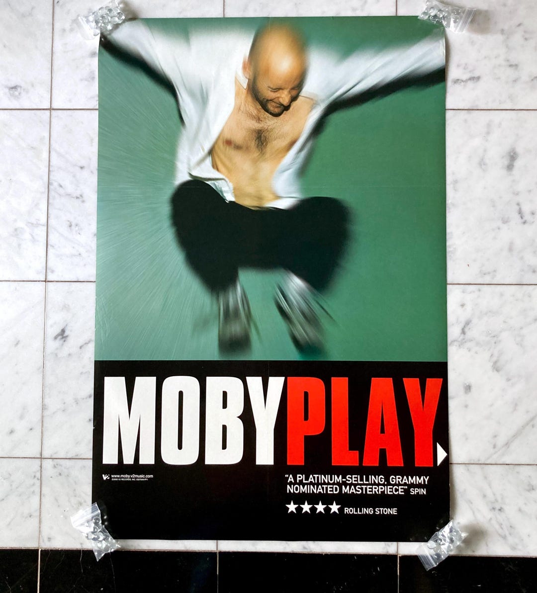 Moby Play Poster - Original Vintage 1999 - 2-sided for Record Store Display - Electronic ...
