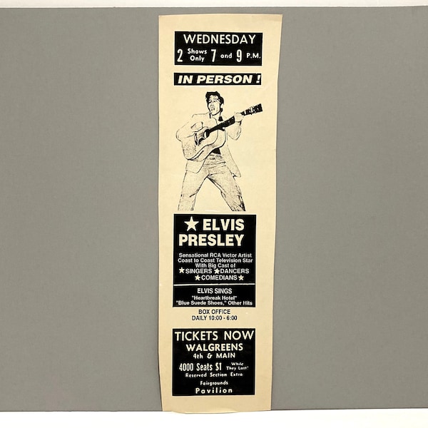 Elvis Poster Vintage - Etsy