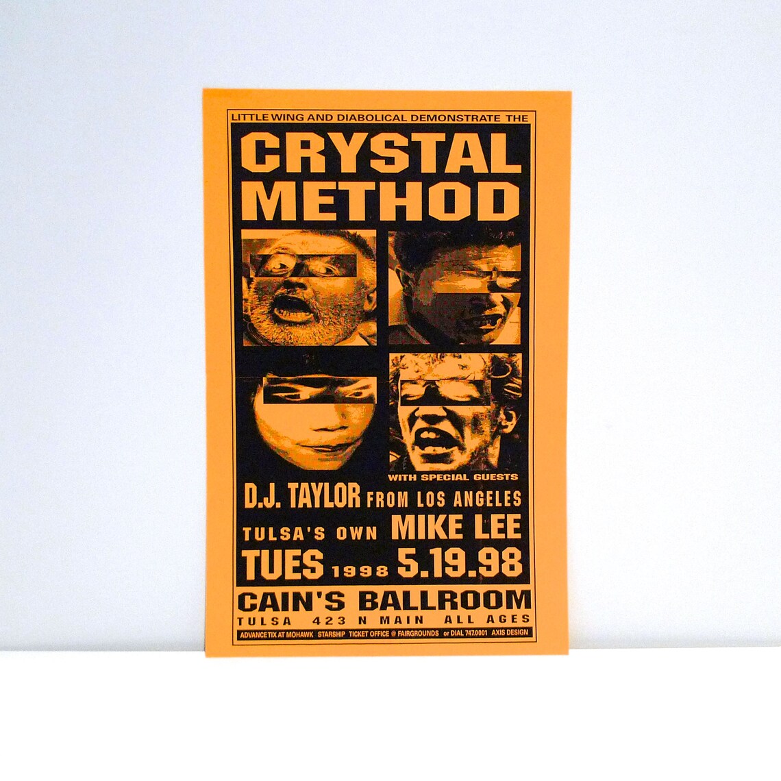 Crystal Method Poster 1998 Vintage Live in Concert Tour Cains - Etsy