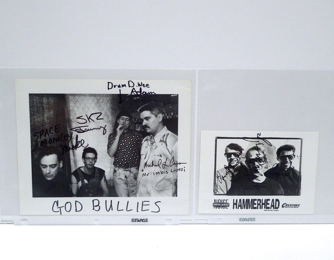 Press Publicity Signed Photographs Hammerhead 5x7 Photo / God Bullies ...