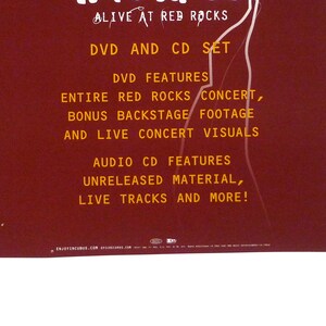 Incubus Poster Flat Alive at Red Rocks / Vintage Band Poster 2004 ...