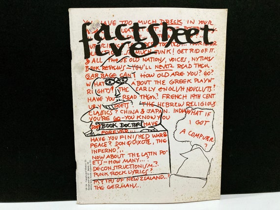 Fact Sheet Five Magazine Vintage 1991 Issue 45 Zine Music - Etsy