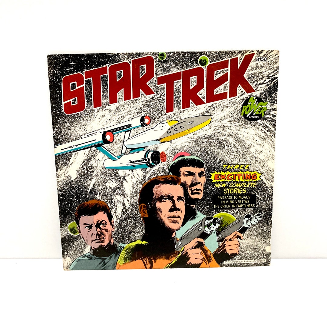 Star Trek Vinyl Record 3 Outer Space Stories Vintage 1975 Captain Kirk ...