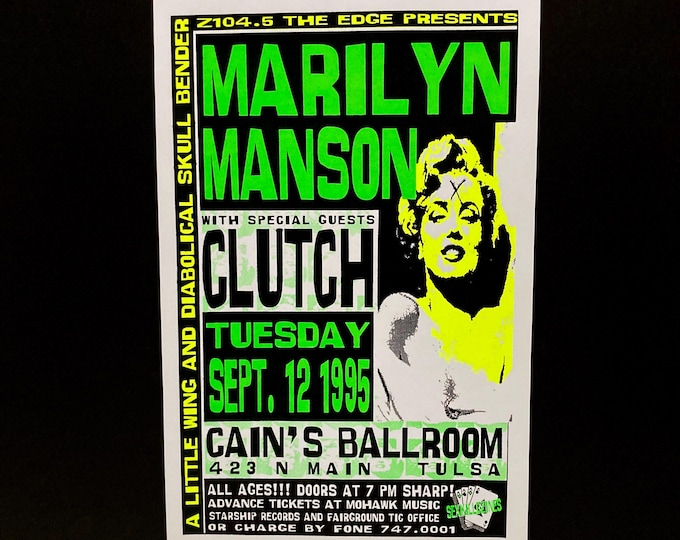Clutch & Marilyn Manson Poster - Artist Numbered Screen Print ...