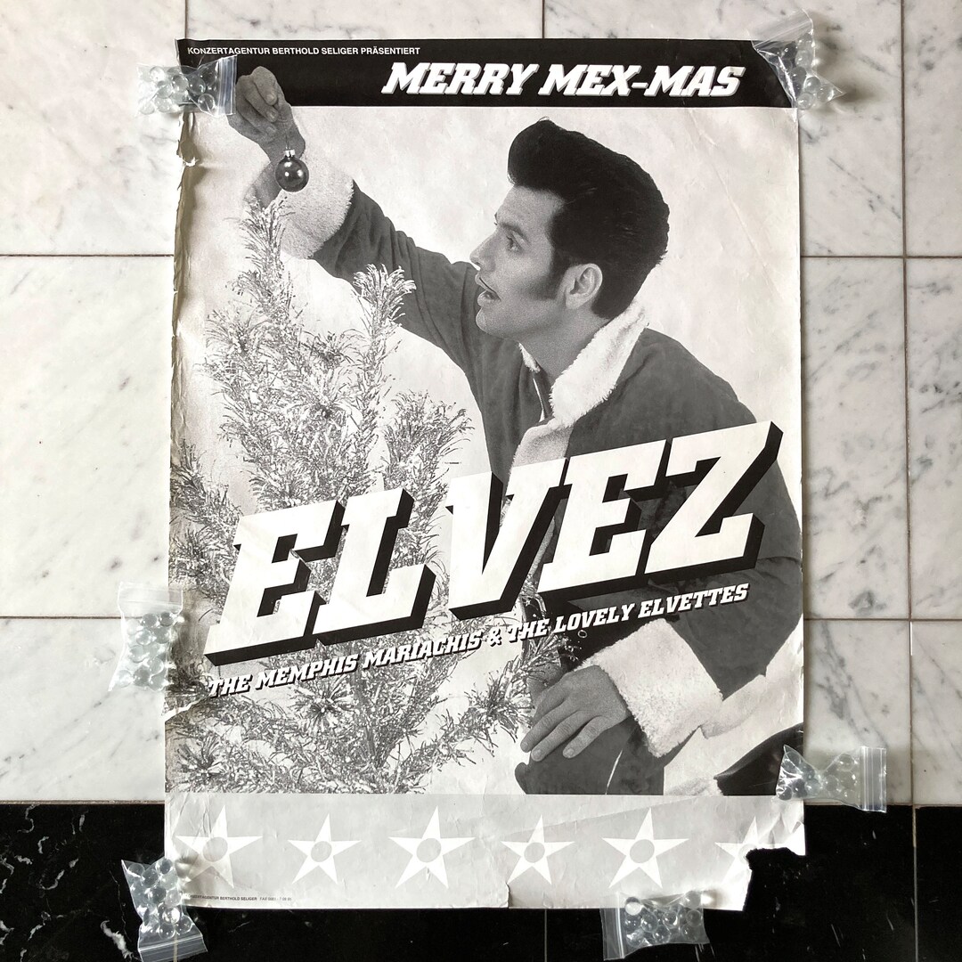 El Vez Merry Mex-mas Christmas Poster - Vintage 1994 the Mexican Elvis ...