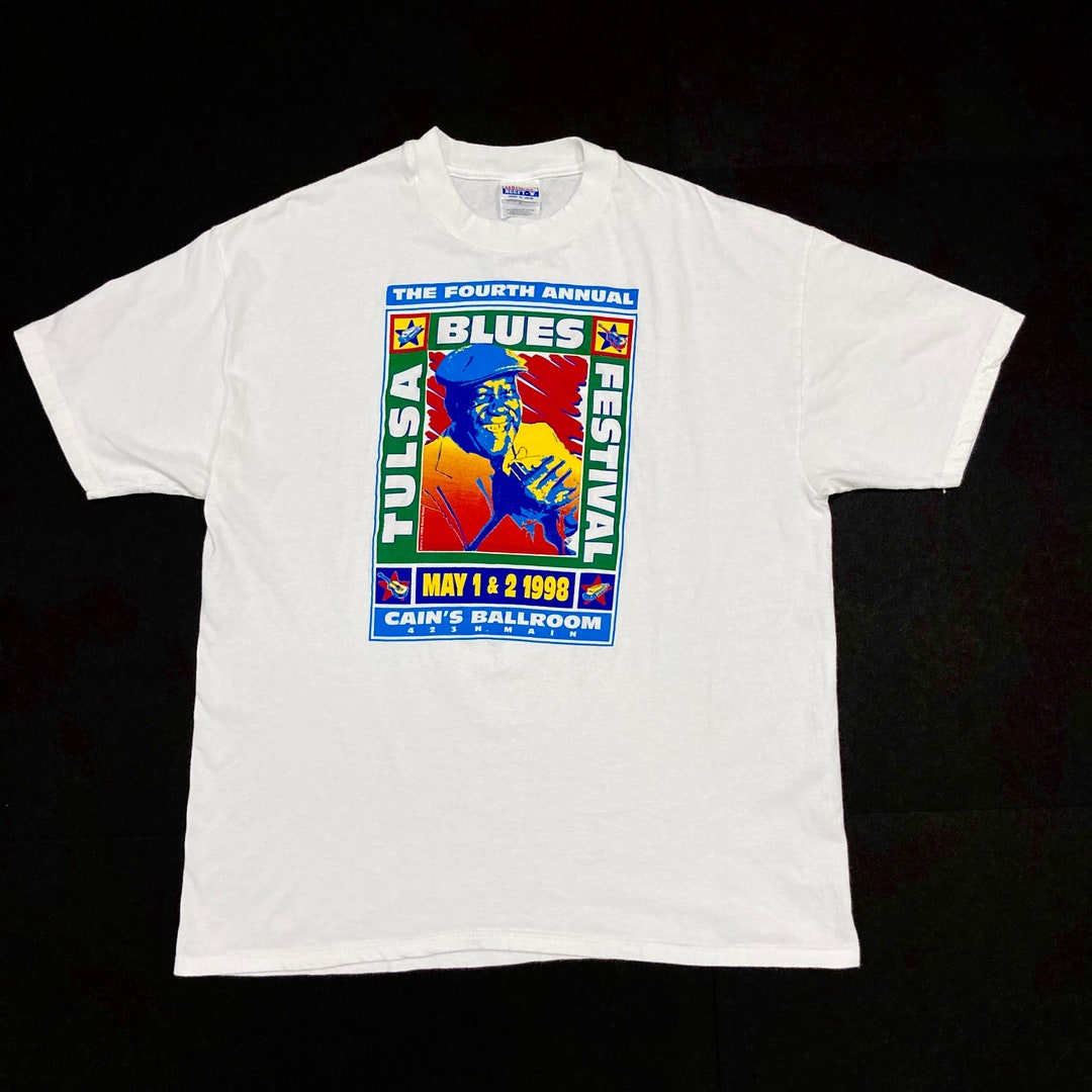 Cain's Ballroom Tulsa Blues Festival T-shirt - Vintage 1998 Tee Size XL ...