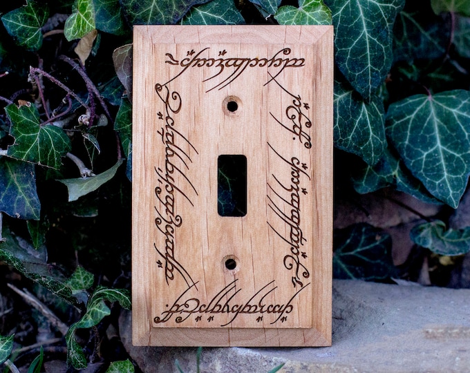 Lord of the Rings Light Switch Cover, LOTR, , One Ring Script, Hobbit ...