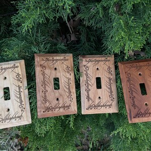 Lord of the Rings Light Switch Cover, LOTR, , One Ring Script, Hobbit ...